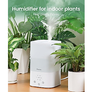 Pharata Humidifiers for Bedroom Baby, 3.5L Top Fill Air Humidifiers for Home, Ultrasonic Cool Mist Humidifiers for Large Room Indoor Plants Nursery, Night Light, White