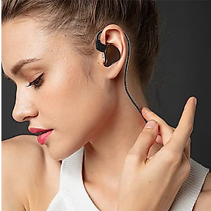 CCZ Coffee Bean in Ear Monitor, Immersive Bass Sound Wired in Ear Headphones, HiFi iem with 1DD Dynamic Driver Detachable Cable for Singers, Musicians, Stage, Drummer, Church (Without mic, Brown)