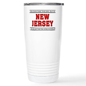 CafePress Girl From New Jersey' Stainless Steel Travel Mug 20 oz. Insulated Stainless Steel Coffee Tumbler