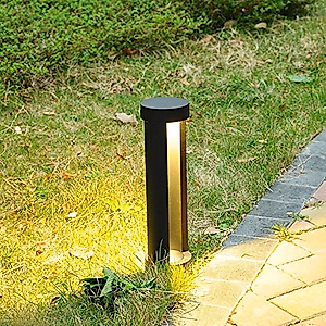 ZZYJYALG Modern Minimalist Lawn Waterproof Column Light Outdoor Aluminum Rust- Proof LED Garden Light Garden Villa Landscape Pillar Light Home Garden Post Lantern