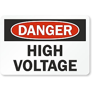 SmartSign Pack of 500 "High Voltage" Labels in a Roll | 3" x 2" Semi-Gloss Paper, Adhesive Stickers