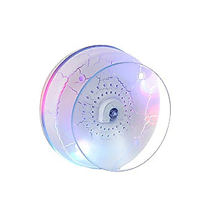 Vivianus Small Bluetooth Shower Speaker with LED Tattoo in Diamond Shape,1000mAH Rechargeable Battery, Wireless Speaker with TWS, Subwoofer Sound Effect,White