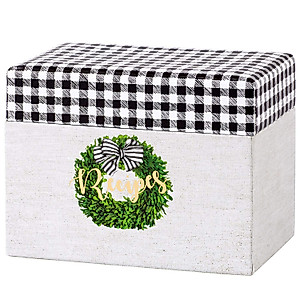 C.R. Gibson Blank Recipe Card Organizer Box, 4.25'' W x 4.8'' H x 6.5'' L