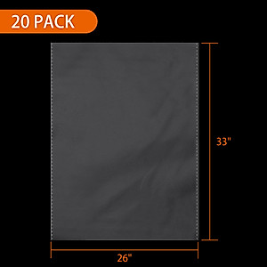 Awpeye Clear Basket Bags 20Pack Large Cellophane Gift Bags for Baskets Cellophane Wrap for Gift 2 Mil Thick (20"x20")