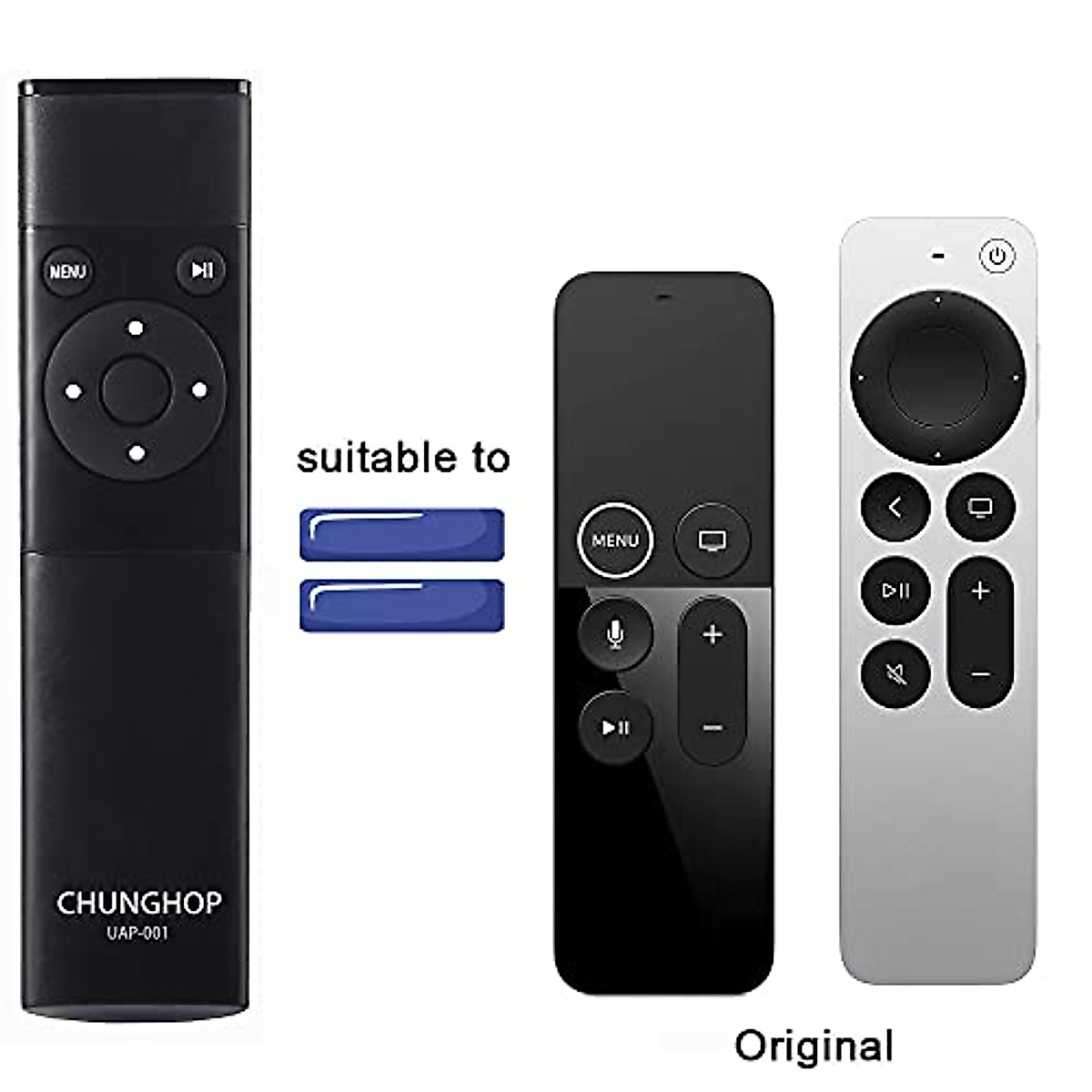 New Infrared Remote Control MC377LL/A for Apple 2/3 TV Box A1294 A1156, for Apple 2021 TV4 4K, for Apple 4th TV HD, A1962 A1842/MQD22/MP7P2 A1469 A1427/MD199 A1378/MC572 MM4T2AM/A A1625/MGY52/MLNC2