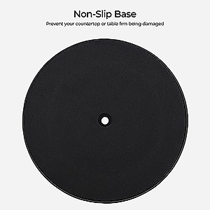 Waissdea Paper Towel Holder Countertop, Kitchen Paper Towel Roll Holder with Weighted Base, Free Standing Paper Towel Holder Stand for Standard or Jumbo-Sized Rolls，WPTH003BK，Black