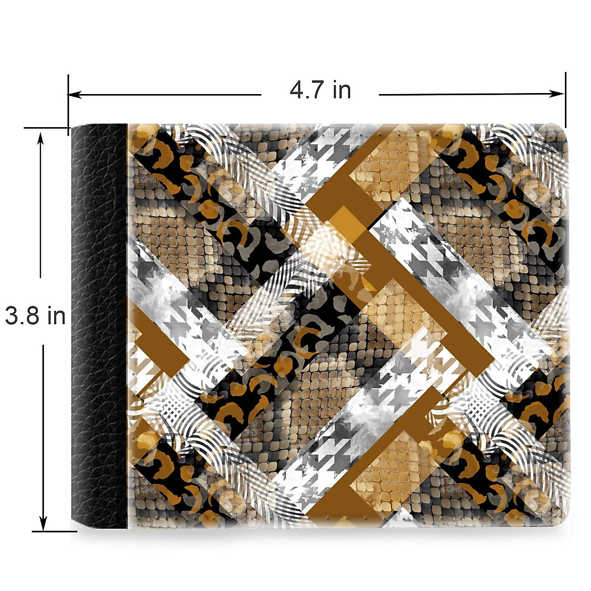 Ztion Unique Desige Pattern - Geometric Snake Skin Pattern, Slim Front Pocket Wallet Billfold RFID Blocking