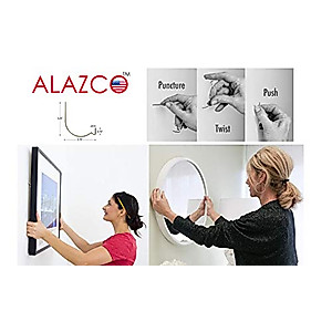 24pc Set ALAZCO Super Hooks - Hang Pictures Mirrors Clocks Wall Art Without Any Tool, Hammer, Nails or Drilling! Excellent Quality!