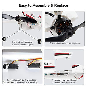 ATA HOBBY Radiolink A560 6 Flight Modes RC Airplane, Easy to Fly RFT RC Airplanes with 2.4Ghz Remote Control, Byme-A Gyro FC, Brushless Motor for Kids, Boys, Girls, Adults, Beginner or Experienced
