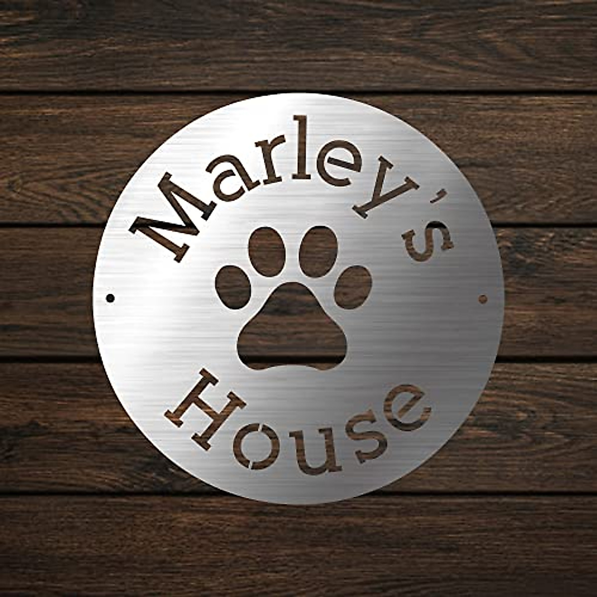 RBPCAAR Custom Dog Kennel Sign Personalized Metal Dog House Sign Personalized Sign for Dog