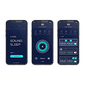 SNOOZ Button - White Noise Sound Machine - Non-Looping White Noise, Pink Noise, and Fan Sounds Plus Bluetooth Speaker - Cloud