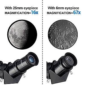 MAXLAPTER Telescopes for Astronomy, 16X-201X High Magnification Telescopes for Astronomy Beginners,70mm Aperture 400mm AZ Telescopes with FMC Optics for Kids Adults with Backpack,Phone Adapter,Tripod