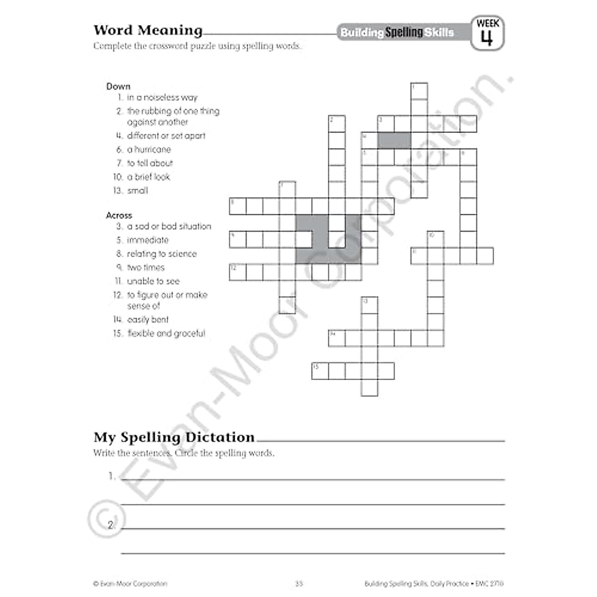 Evan-Moor Building Spelling Skills, Grade 6 - Homeschooling & Classroom Resource Workbook, Reproducible Worksheets, Teaching Edition, Spelling Strategies, Reading and Writing Skills