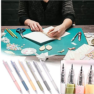 3/6/12pcs Utility Pen Knife, Morandi Color Cartoon Pattern Student Utility Knife, Cutting Pen, Cartoon Pattern Student Utility Knife Pen, Art Utility Knife Pen (6pcs)