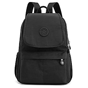 Collsants Women Small Backpack Purse Nylon Mini Backpack for Teen Girls Casual Fashion Daypack(Black)
