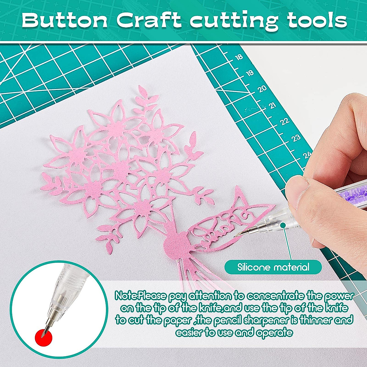13 Pcs Craft Cutting Tools Precision Cutter Safety Carving Paper Cutter Hobby Exacto Knife Fine Point Pen Ceramic Blade for DIY Drawing Trimming Scrapbooking Art Vinyl Stencil, Mixed Colors