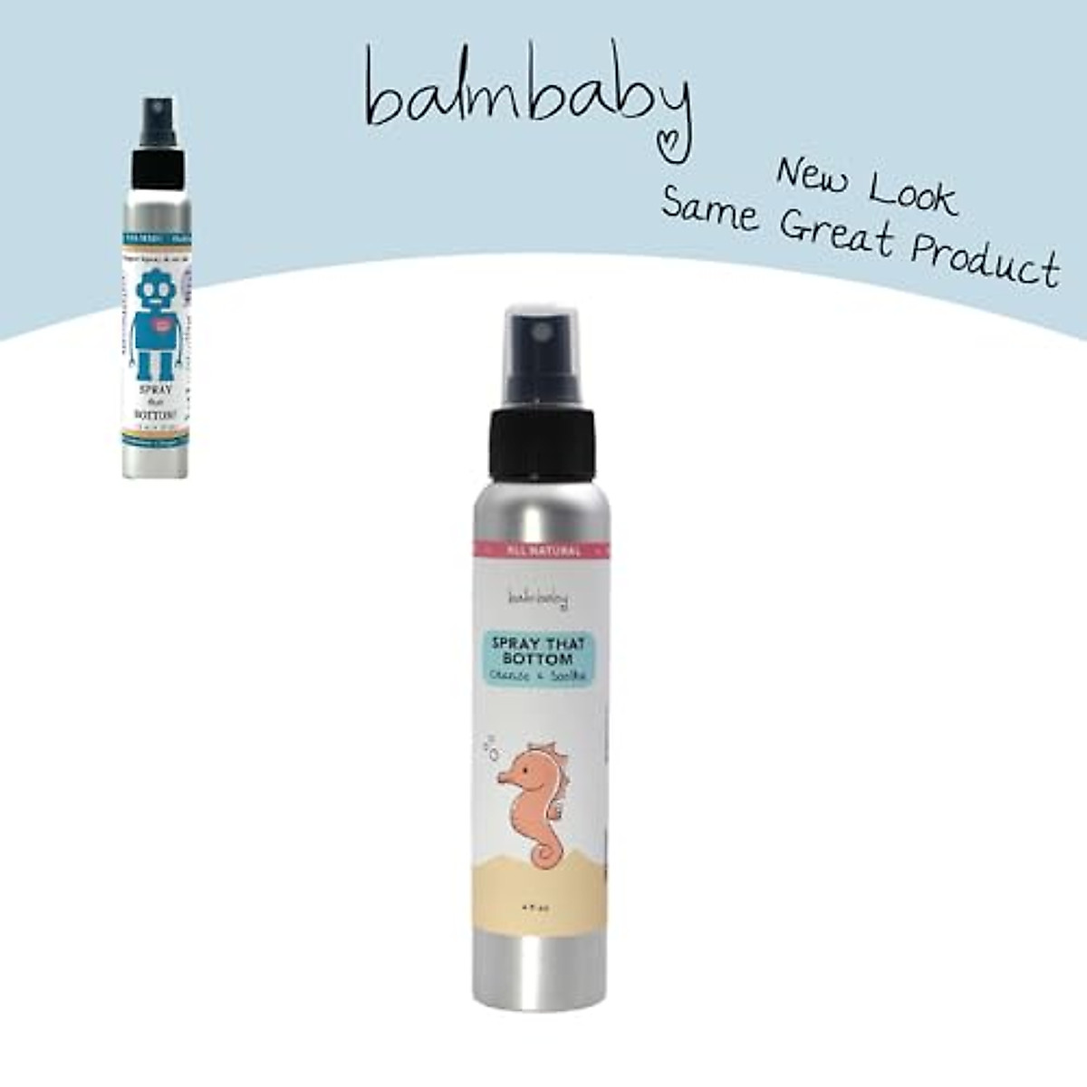 Balm Baby Spray That Bottom - Diaper Rash Cream Spray – No Touch - No Rub - Travel Friendly Skin Aid To Cleanse, Moisturize, Soothe, Prevent and Heal – 4oz All Natural, Vegan, Herbal Diaper Care