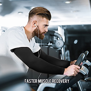 GOUNOD Sun Protection Cooling Compression Arm Sleeves For Men - Gardening Outdoors Sports Workouts volleyball arm sleeves