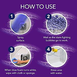 OxiClean Foam-Tastic Foaming Bathroom Cleaner, Fresh Scent, 19 oz (4 Pack)