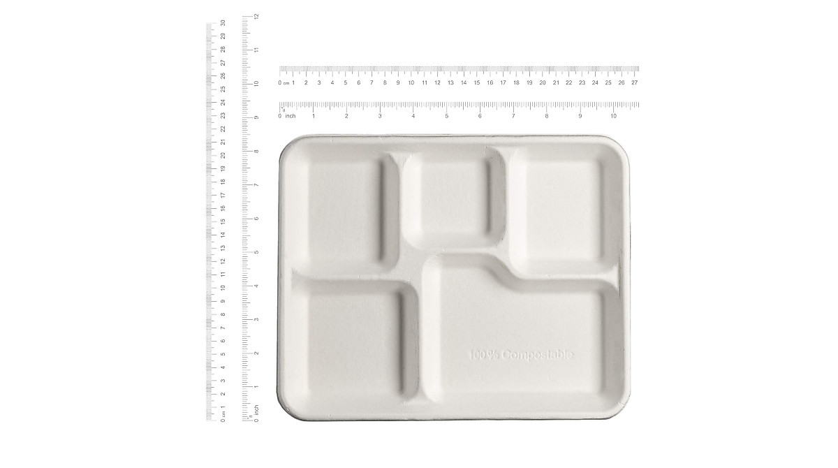 Eco-Friendly 5 Compartment Plates - Comfy Package