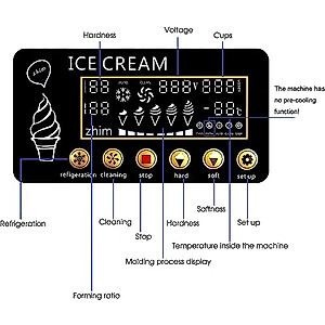 1200W Commercial Soft Serve Ice Cream Maker, 16~18L/H Slushy Ice Cream Machine Professional with LED Display - 3 Tastes, CE/FCC/CCC