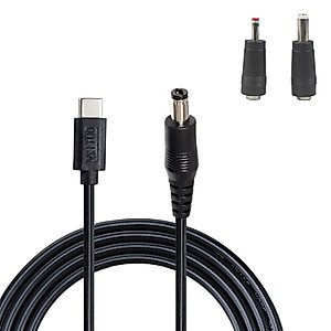 KUNCAN USB-C to DC 12V Power Cable - 12 Volt USB-PD to DC 5.5 x 2.1mm (Max 36W 12V3A), Type-C Male to DC 12V Power Cable for Router, CCTV, Other 12V Devices