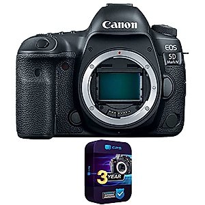 Canon EOS 5D Mark IV 30.4 MP Full Frame CMOS DSLR Camera (Body) Wi-Fi NFC 4K Video Bundle with 3 Year CPS Enhanced Protection Pack