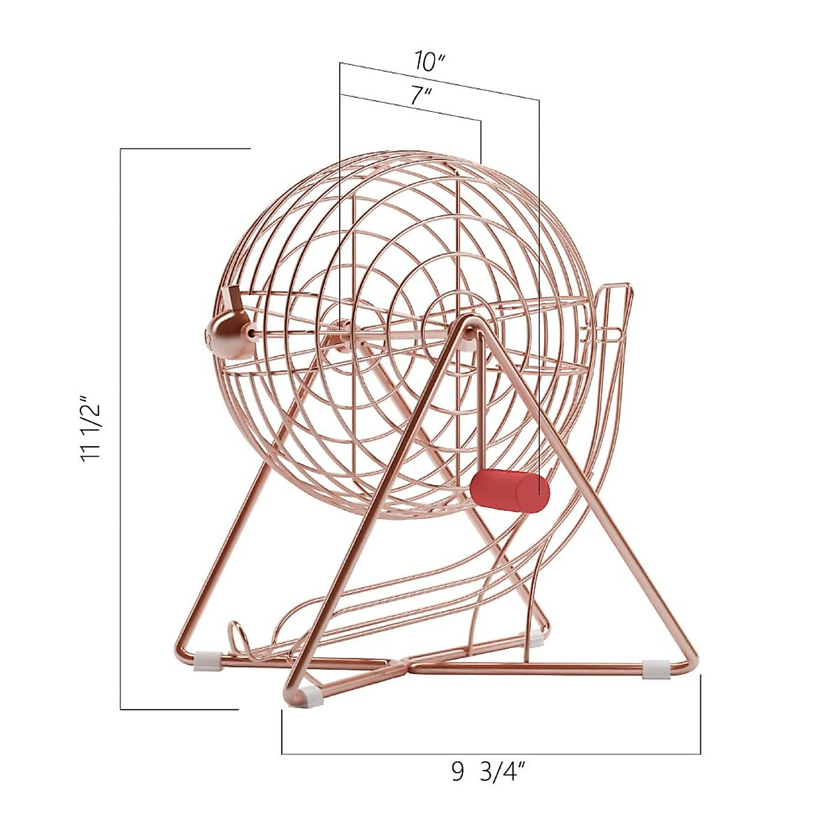 MR CHIPS 100 Finger Tip Shutter Slide Bingo Cards Plus Rose Gold Cage with Everlasting Balls and Master Board
