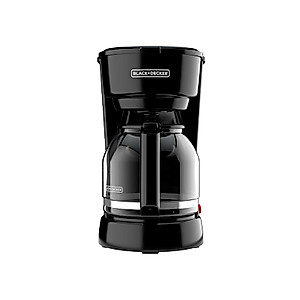 BLACK+DECKER 12-Cup Coffee Maker with Easy On/Off Switch, Easy Pour, Non-Drip Carafe with Removable Filter Basket, Black