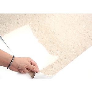 ROSEROSA Peel and Stick PVC Faux Marble Self-Adhesive Wallpaper Covering Counter Top Shelf Liner Svevo (NI957 : 2.00 Feet X 6.56 Feet)