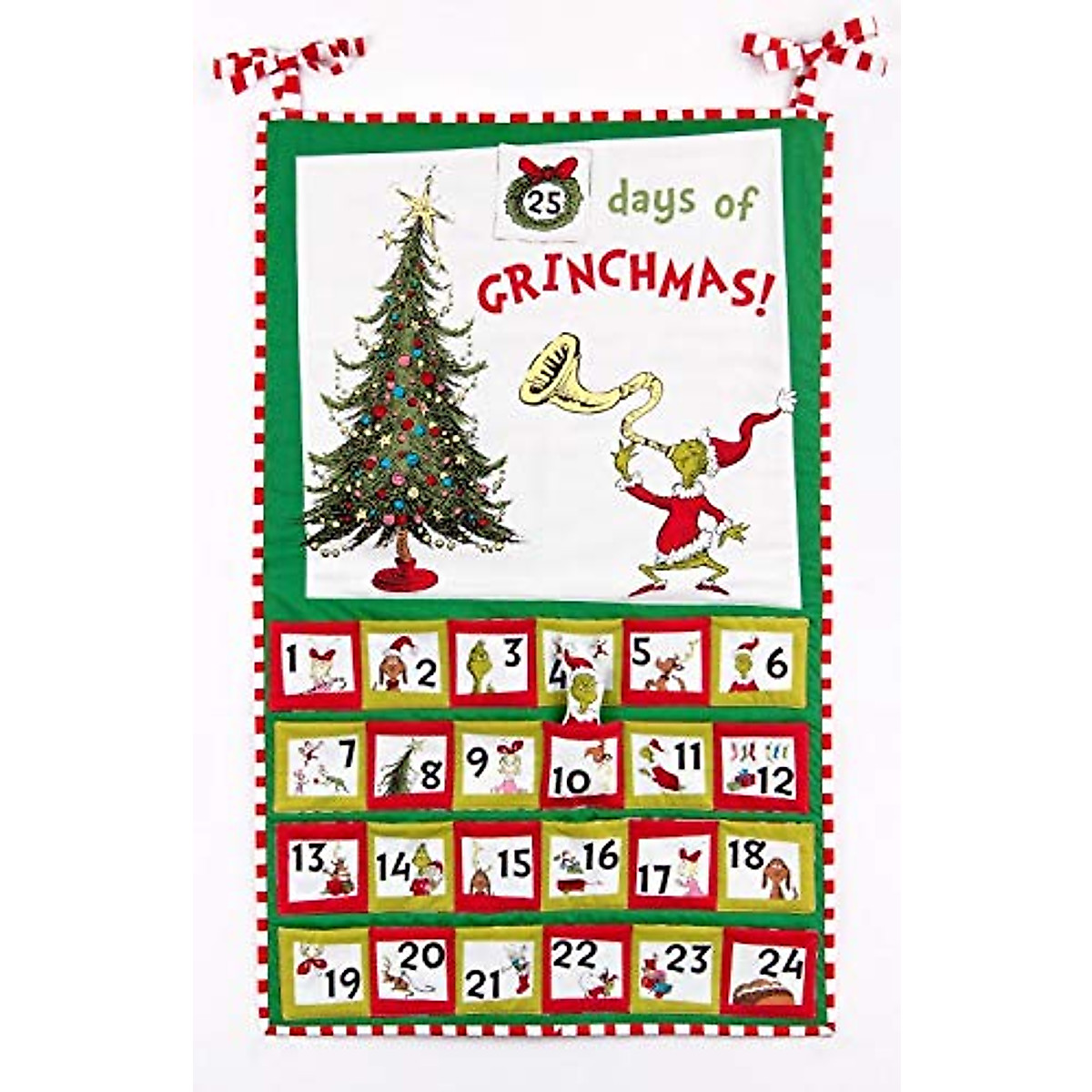 Christmas Advent Calendar- How The Grinch Stole Christmas- DIY 36" Fabric Panel- Not a Finished Product