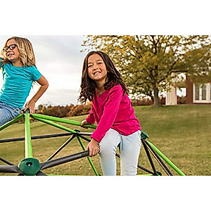 Lifetime 90951 Geometric Dome Climber Jungle Gym, 5.5' High x 11' Wide, Mantis Green & Bronze, 66-Inch
