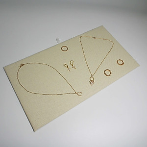 888 Display 5 Pack Beige Linen Jewelry Pads Jewelry Organizer can be used with any standard size trays. Ideal to use for organizing jewelry at a store or just at home.