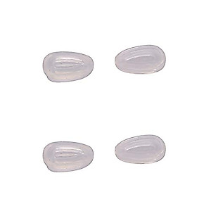 NicelyFit Clear Nose Pads for Oakley Eyeglass Frames Keel Tincan Tinfoil Tailpin Caveat Feedback Holbrook Metal Tailback etc (2 Pairs), 12mm x 7mm