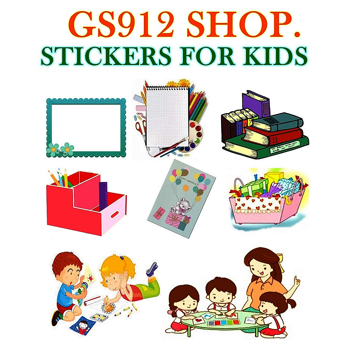Stickers Glitter Pack 10 Sheets Cute Alphabet Letter A to Z Cartoon Stickers Label for Kids and Teachers Label Art Decal Craft Scrapbook Book Album Diary Card Birthday School Supplies (12)