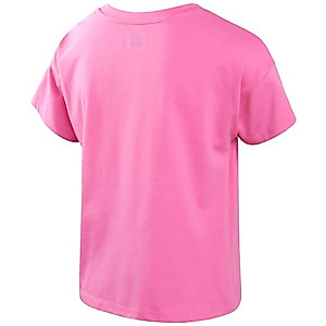 New Balance Girls' Legging Set - 4 Piece Short Sleeve T-Shirt and Leggings Set (7-16), Size 7-8, Black/Pink