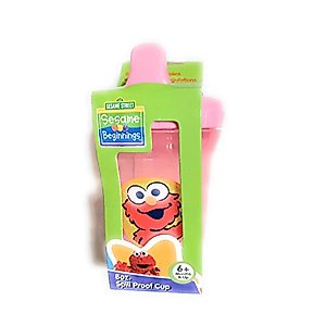 Sesame Street Sesame Beginnings 8oz. Spill Proof Cups - Elmo, Pink