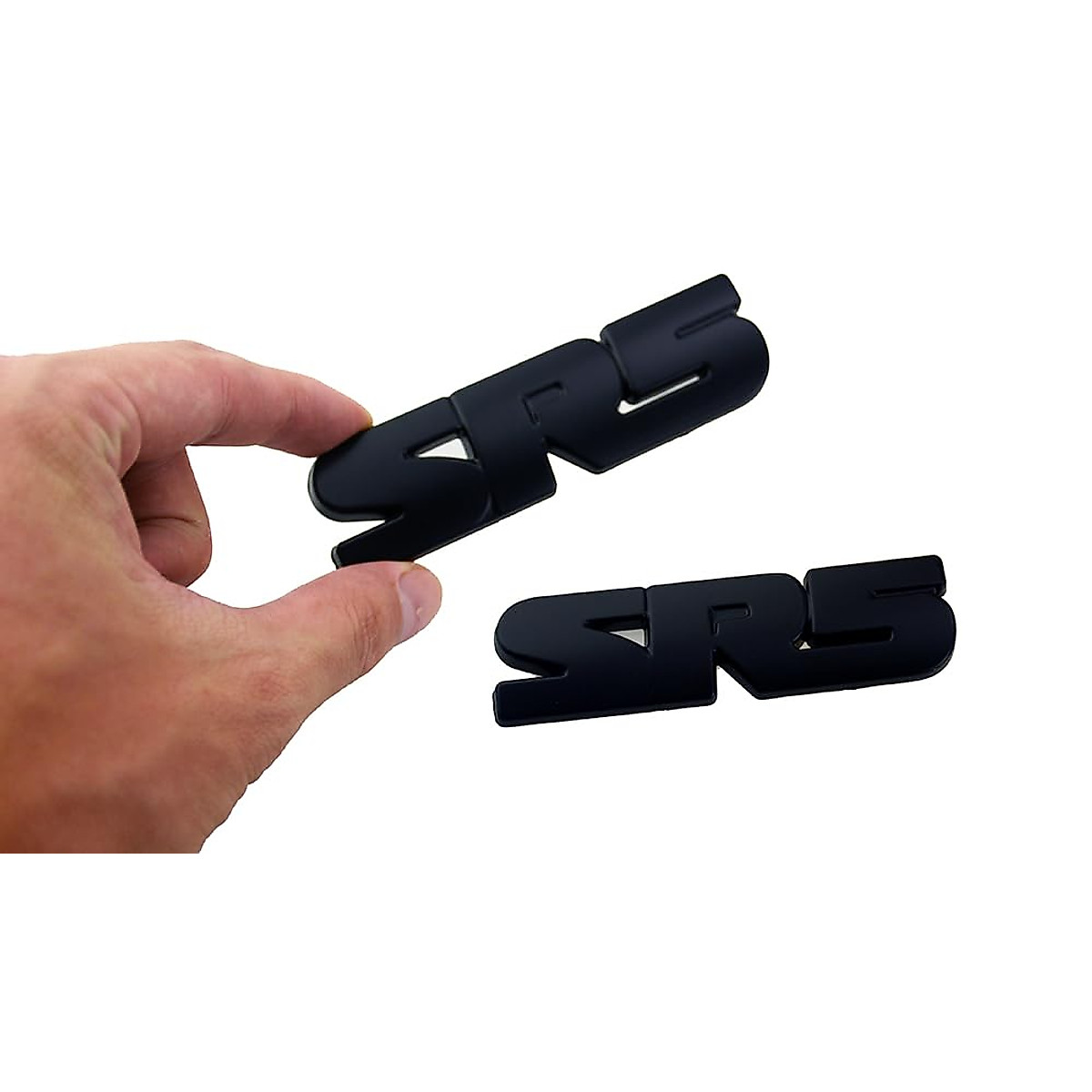 2Pc Blackout SR5 Embelm Overlay Badge Nameplate Sticker Decal Logo (Matte Black)