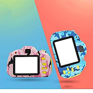 LKYBOA Children's Digital Camera -Slip Compact Digital Camera Toy for Children Best Gifts for Year Old Boys & Girls Blue Pink (Color : Pink)