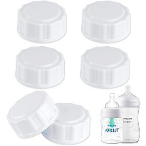 (6-PCs) Travel Bottle Caps Compatible with Avent Bottles, Bottle Lids Replacement