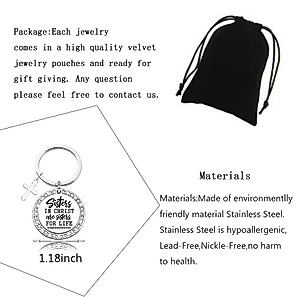 WKXZMTR Sisters in Christ Gifts Sisters in Christ are Sisters for Life Keychain Christian Jewelry (Christ Sister KS)