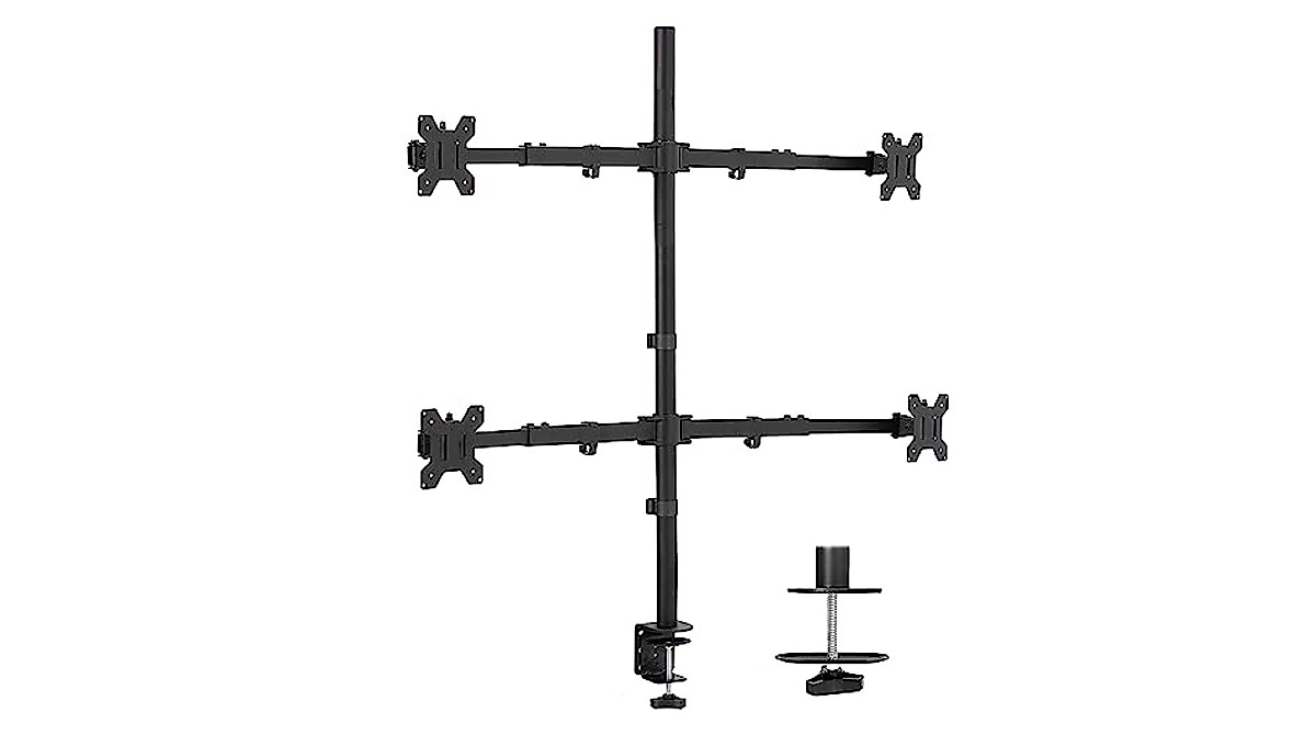 VIVO Quad Monitor Mount for 27-38" Screens - Adjustable
