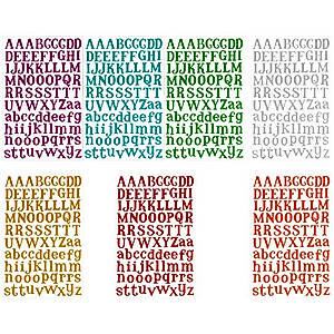 7 Sheets Letter Sticker- Colorful Alphabet Sticker Self Adhesive Vinyl Letter Stickers for DIY Scrapbooking Gifts Box Card Craft
