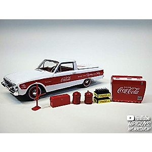 AMT 1960 Ford Ranchero w/Coke Chest (Coca-Cola) 2T 1/25th Scale Model Kit, White (AMT1189M)