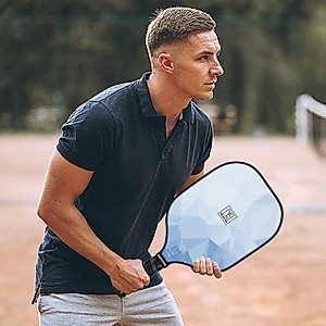 Pickleball Paddles Set of 2, 2024 USAPA Approved, Carbon Fiber Surface (CHS), Polypropylene Honeycomb Core, Anti-Slip Sweat-Absorbing Grip, 4 Pickleball, Portable Carry Bag (Blue)