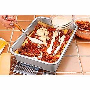 HVUE Upgrade Set of 6 Hotel Pan 6 inch Deep Steam Table Pan Full Size 20x12x6 Inch Stainless Steel Anti Jam Steam Table Pan Hotel Pan for Hotels Restaurant(6 PCS 20x12x6in)