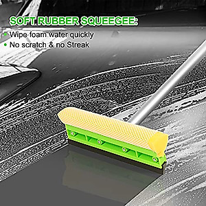 Wontolf 62'' Car Wash Brush with Long Handle Chenille Microfiber Car Wash Mop Car Washing Brush Cleaning Kit Car Wheel Tire Brush Microfiber Towels Cleaning Cloth for Cars RV Truck Boat 9PCS
