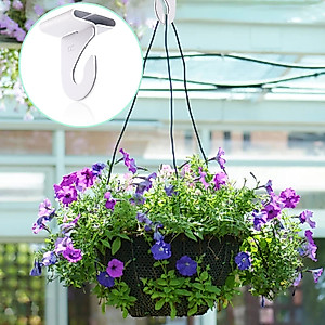 Gansita 12 Pair Drop Ceiling Hooks, T-Bar Track Clip Suspended Ceiling Hooks,White Heavy Duty Ceiling Hooks for Hanging Plants & Decorations, Metal T-Bar Hooks for Suspended Drop Ceiling Tiles