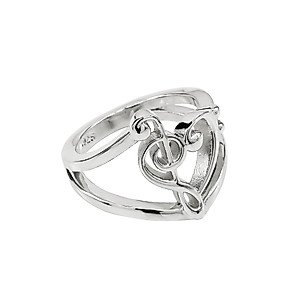 Moore's Jewelers .925 Sterling Silver Treble and Bass Clef Ring (9)