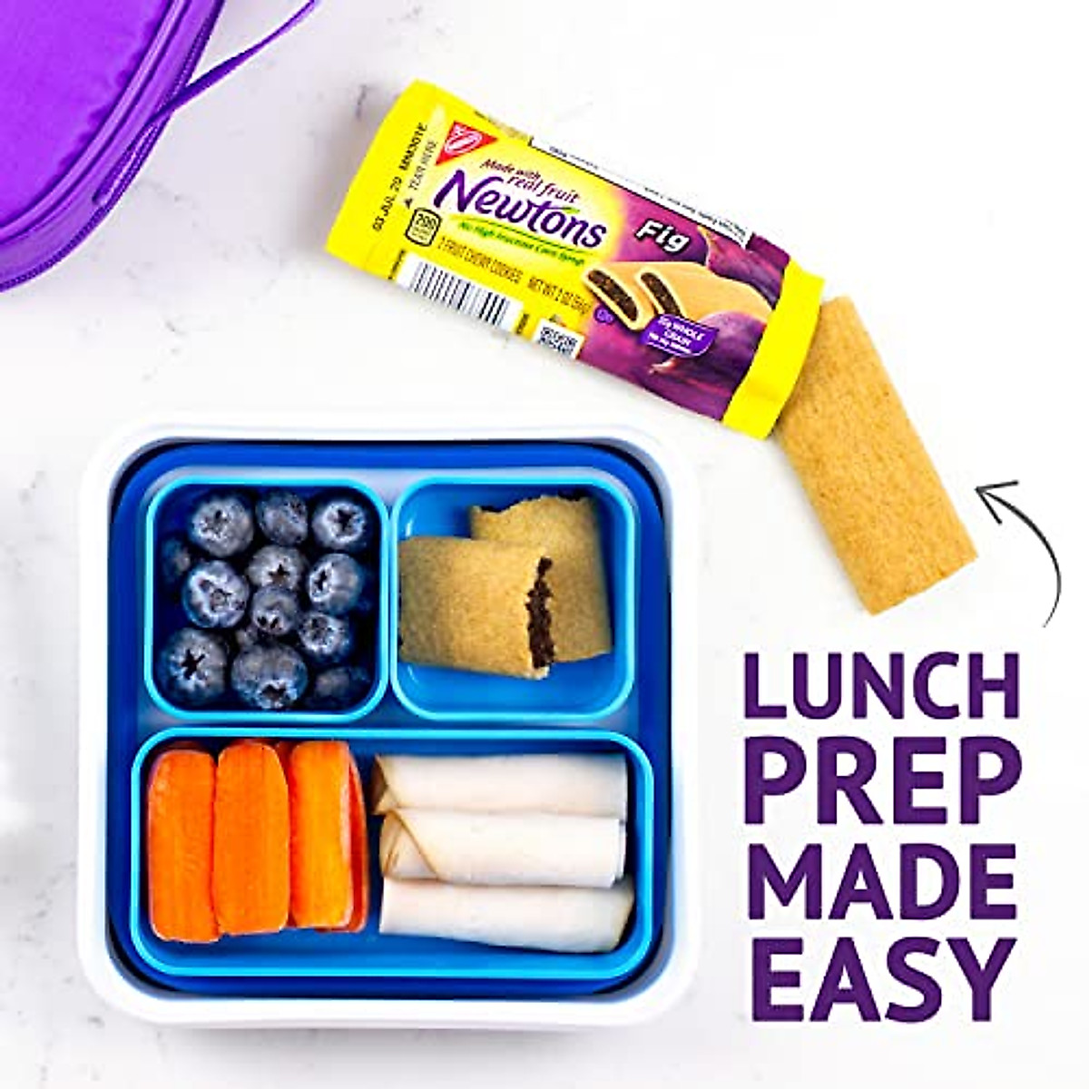 Newtons Soft & Fruit Chewy Fig Cookies, 48 Snack Packs (2 Cookies Per Pack, 4 Boxes)